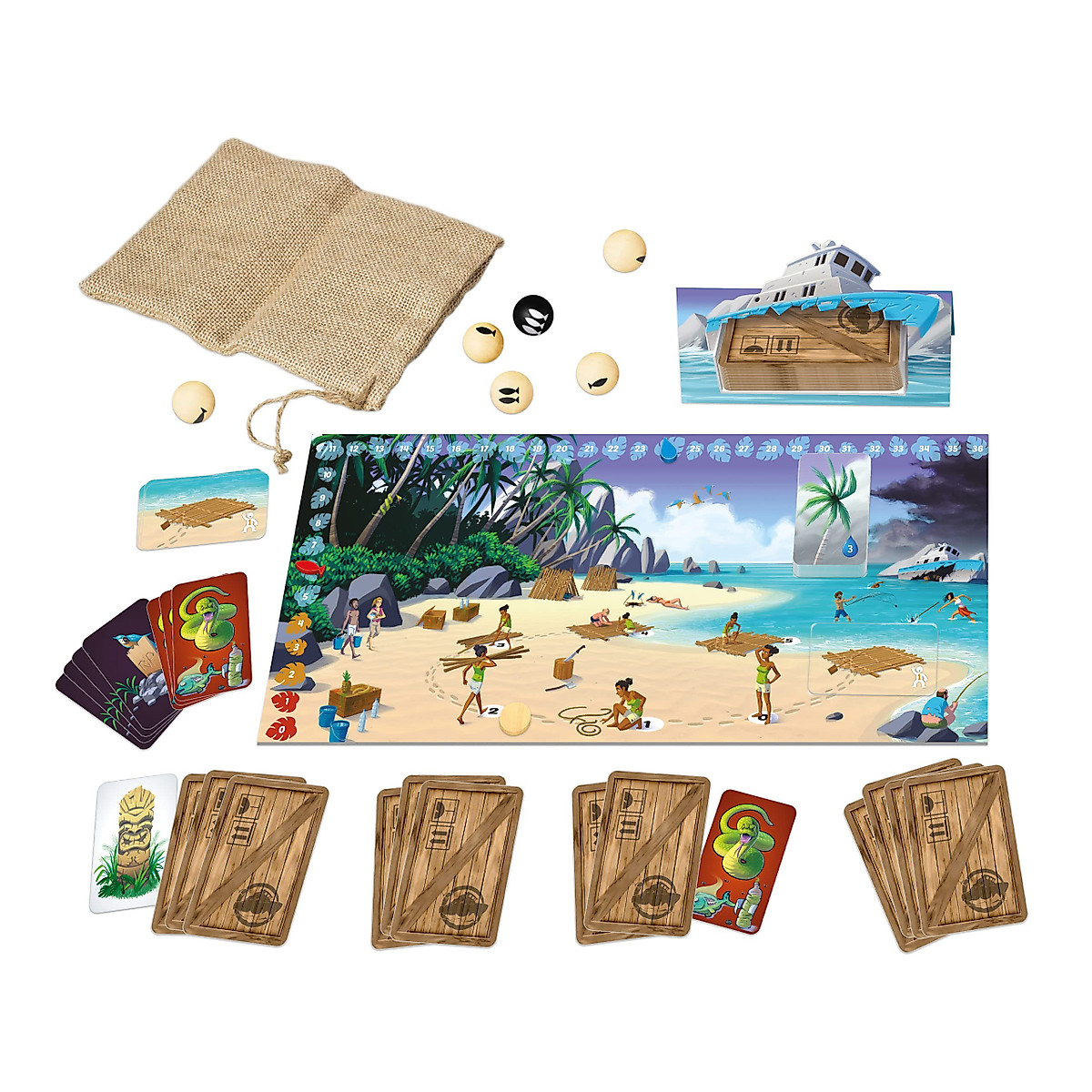 Gigamic Hellapagos | Cooperative Party Game for Teens and Adults | Ages 10+ | 3 to 12 Players | 20 Minutes