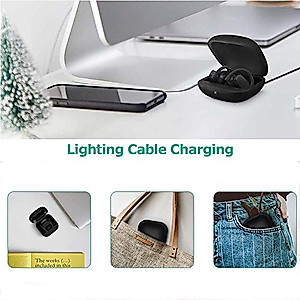 Lopnord Replacement Charging Case Compatible with Beats Powerbeats Pro with Bluetooth Pairing Sync Button (Not Include Power Beats Earbuds), with 700mAh Large Capacity (Black)