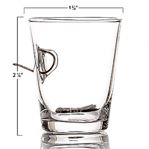 Stuck in Glass - Fish Hook - Whiskey Shot Glasses With Fish Hook Fishing Lovers Gifts for Men | Boyfriend Gift | Rocks Glasses | Original Handcrafted Embedded Barware (2 oz)