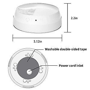 LIZVIE Smoke Detector Camera for Home Security with Night Vision/Fast Charge/Free APP/Remote Control-Portable Security Spy Hidden Cameras, 10000 mAh 1080P Smoke Detector Camera.
