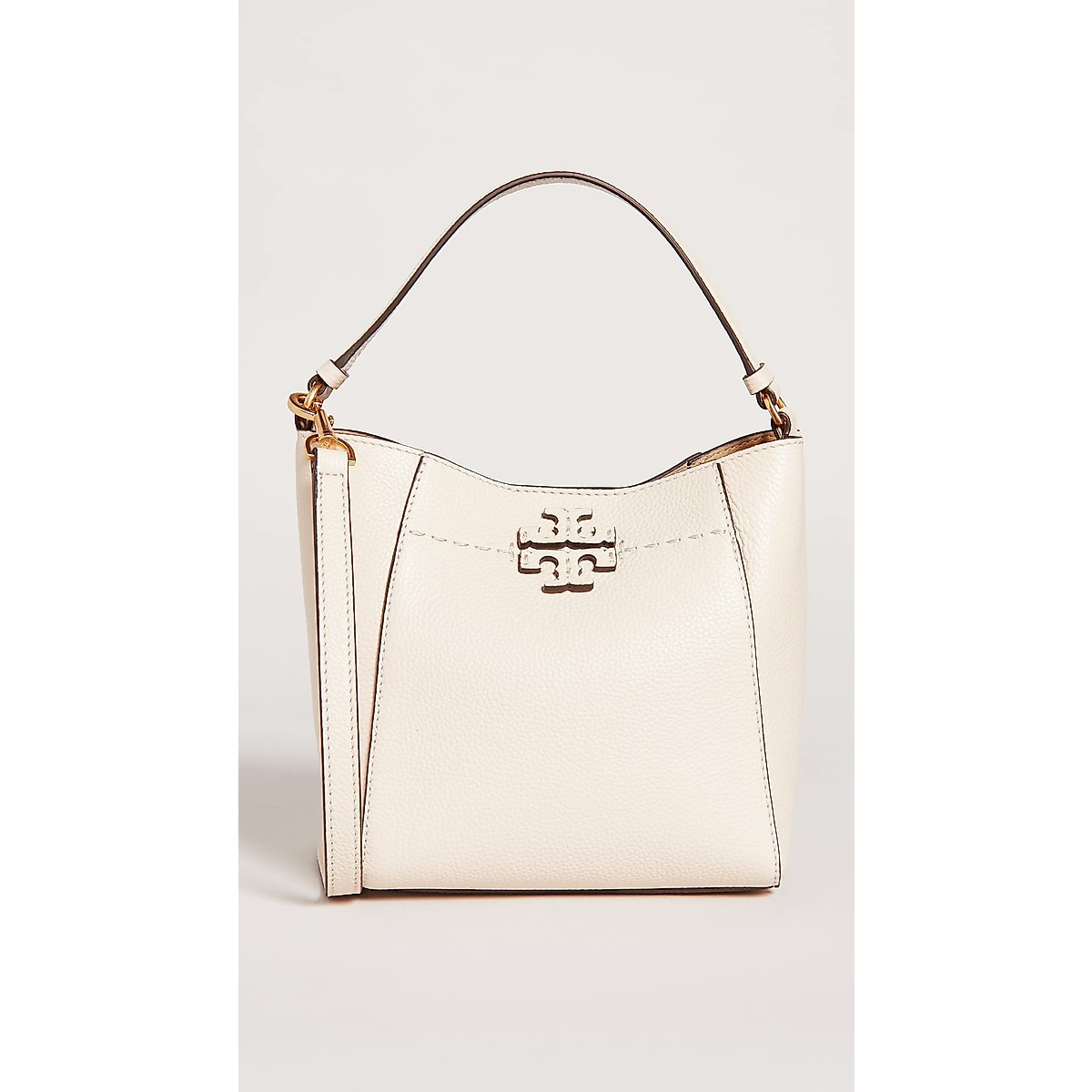 Tory Burch Women's Small McGraw Bucket Bag, Brie, Off White, One Size