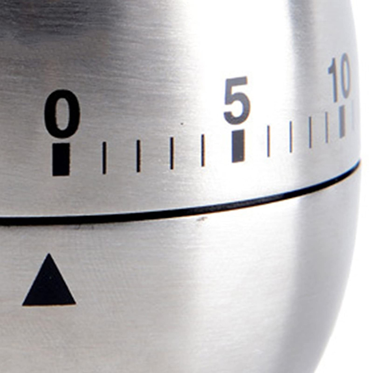 NUZYZ Metal Timer, Portable Metal Timer Attractive Stainless Steel Anti-Slip Bottom 60 Minutes Egg-Shaped Manual Reminder for Home Stainless Steel
