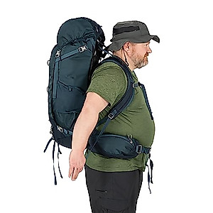 Osprey Volt 65L Men's Backpacking Backpack, Mamba Black, One Size, Extended Fit