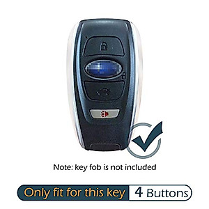 GFDesign 2 Pcs Silicone Key Fob Cover Remote Case Keyless Rubber Protector Holder Compatible with Subaru Ascent BRZ Crosstrek Forester Impreza Legacy Outback WRX STI XV Crosstrek 4 Buttons