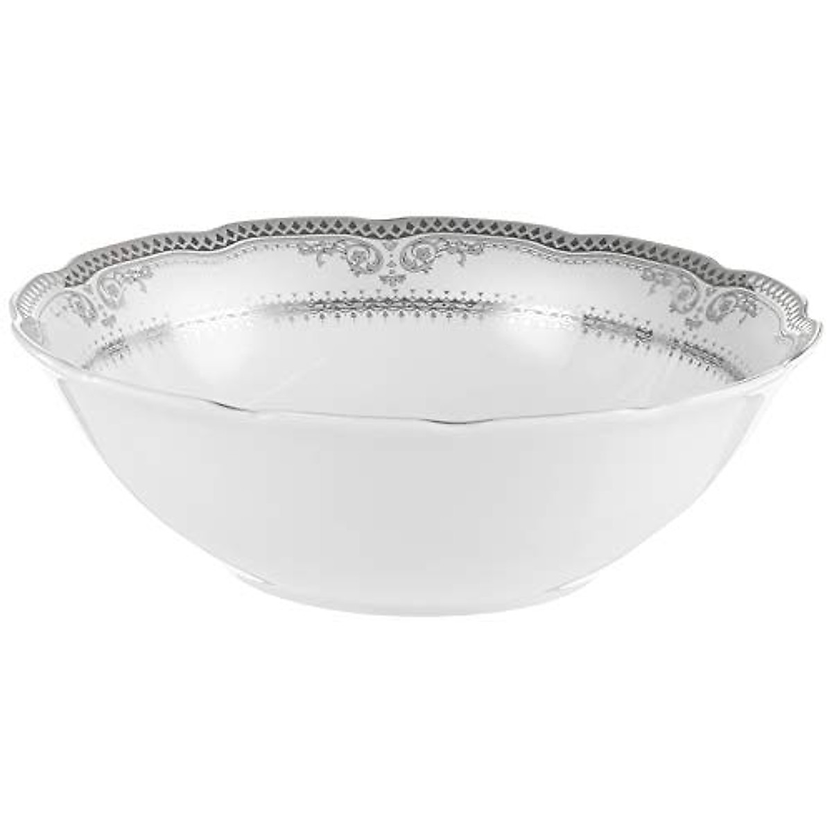 Lorenzo Import Victoria 57-Piece Wavy Porcelain Dinnerware Set