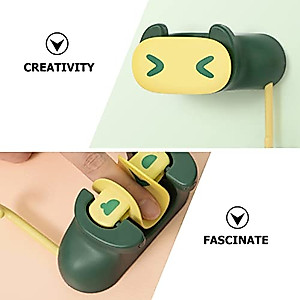 Alipis 2pcs Garage Laundry Kitchen Rack Hanger Hole-Free Duty Broom Hooks Organizers Handle Cartoon Supplies Plastic Holder Hotel Nail Tool Clip Restaurant Hook Garden Mop Punch Rake