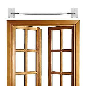 SING F LTD 17pcs Curtain Wire White Window Cord Cable with 8pcs Self-Adhesive Hooks 4 Pairs Hooks and Eyes Rods 3M Length