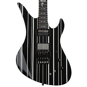 Schecter Synyster Gates Custom-S - Black with Silver Stripes