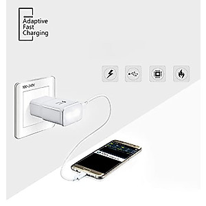 USB Wall Charger Block Charging Phone Cube Box Power Adapter - White