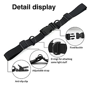 Ikerall Sternum Strap Backpack 3-pack,Adjustable Chest Strap with Emergency Whistle Buckle Suitable for Universal Outdoor Fabric Backpack Straps(Black)