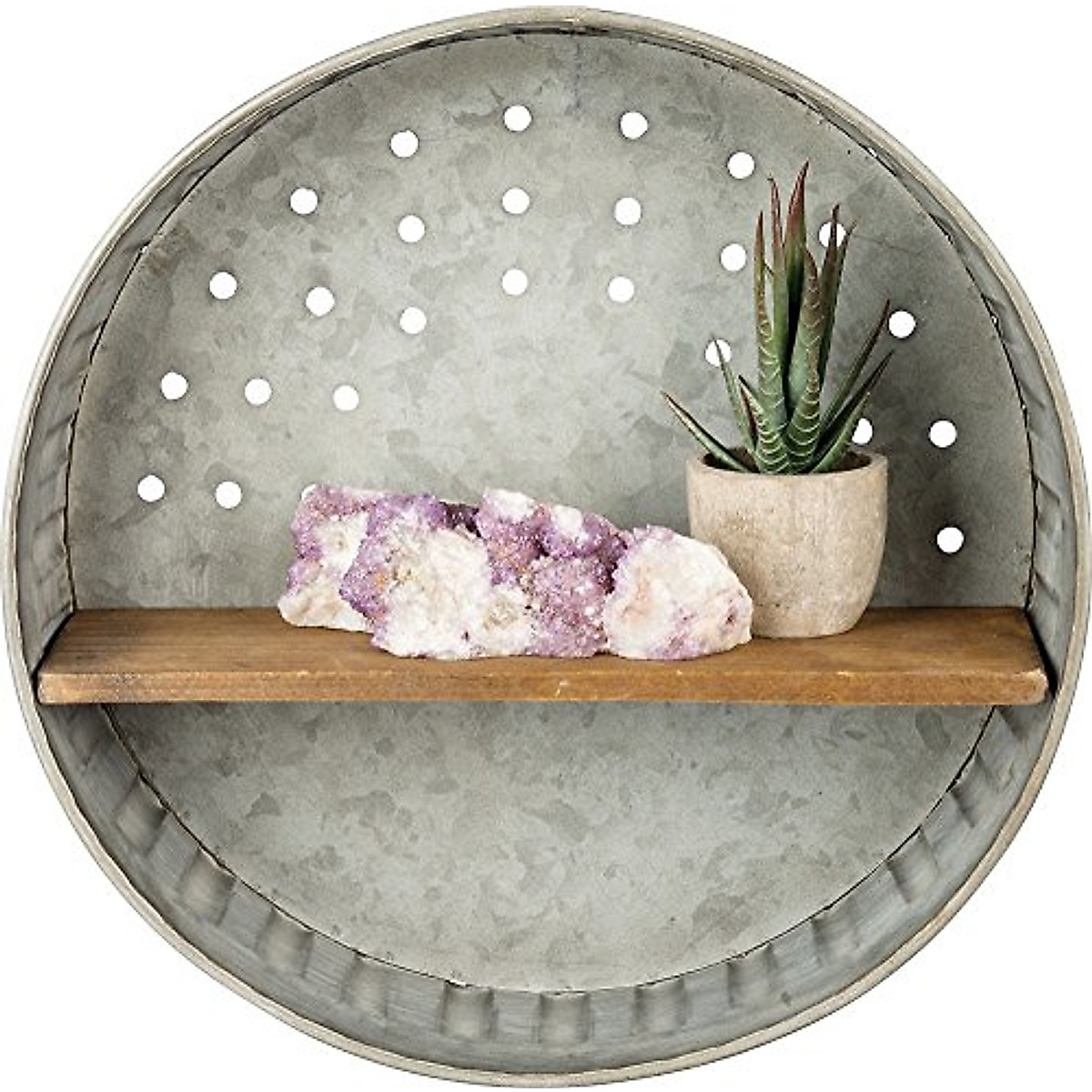 Primitives by Kathy 38024 Rustic-Inspired Wall Shelf, Metal and Wood