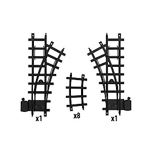 Lionel Ready-to-Play Inner Loop Track Set with 8 Curved Pieces, 1 Left Hand Switch, and 1 Right Hand Switch