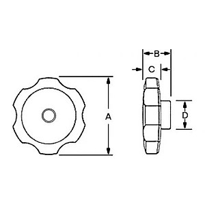 1/4"-20 x 3/4" Thumb Screw Stainless Steel Red Thumbscrews Thumb Screws Coarse Threads Rosette Knobs Thumbscrew Made in The USA (4)