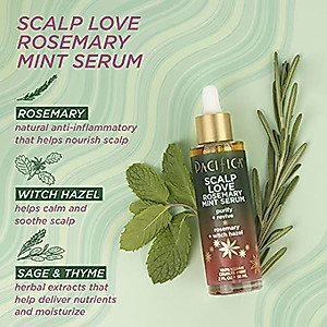 Pacifica Beauty, Scalp Love Rosemary Mint Serum, Purifies + Revives Scalp Treatment, Nourish + Moisturize, Soothing Witch Hazel, Sulfate Free, Silicone Free, Vegan & Cruelty Free