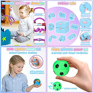 KUBUSFLY Fidget Toys, 68 Pack Party Favors for Kids, Treasure Box Toys for Classroom Prizes, Sensory Fidget Toys Carnival Prizes, Pinata Filler, Goodie Bag Stuffers Gifts for Kids Age 3 4 5 6 7 8+