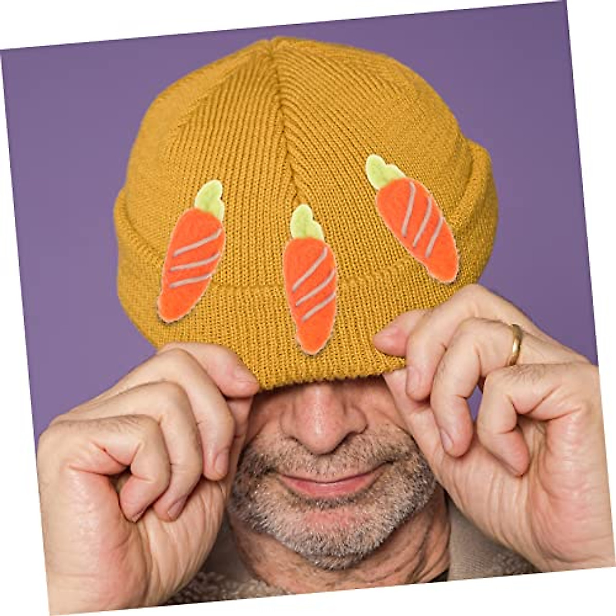 IMIKEYA 20 Pcs Felt Carrots Crafts Supplies Cap Decorations Christmas Garland Wool pom pom Felt Carrot Brooch Wool Felt Hairpin Accessories DIY Charm Clothes DIY Material