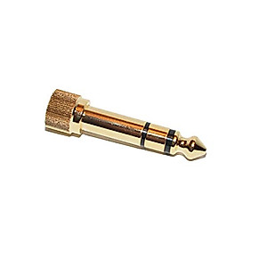 Locking 1/8" - 1/4" Screw on Headphone Adapter for Shure, Sennheiser, AKG, and Other Professional Headphones