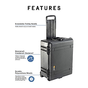Pelican 1610 Case No Foam (Black)