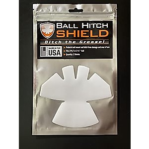 Ball Hitch Shield - Fits 2 516 or 2 12 Ball Replace The Grease with a 100 Industrial Grade Teflon Shield No More Mess, white