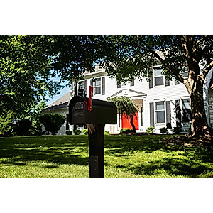 Architectural MAILBOXES Ironside Large Capacity Galvanized Steel black, Post-Mount Mailbox, MB801BAM, Metal, Black