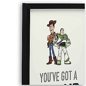 Open Road Brands Disney Pixar Toy Story You've Got a Friend in Me Woody and Buzz Framed Wall Decor - Cute Toy Story Picture
