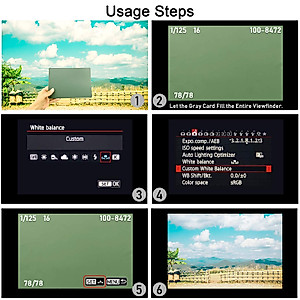 Anwenk Grey Card White Balance Card 18% Exposure Photography Card Custom Calibration Camera Checker Video, DSLR and Film,5.3"x 7.28" (Large Size)