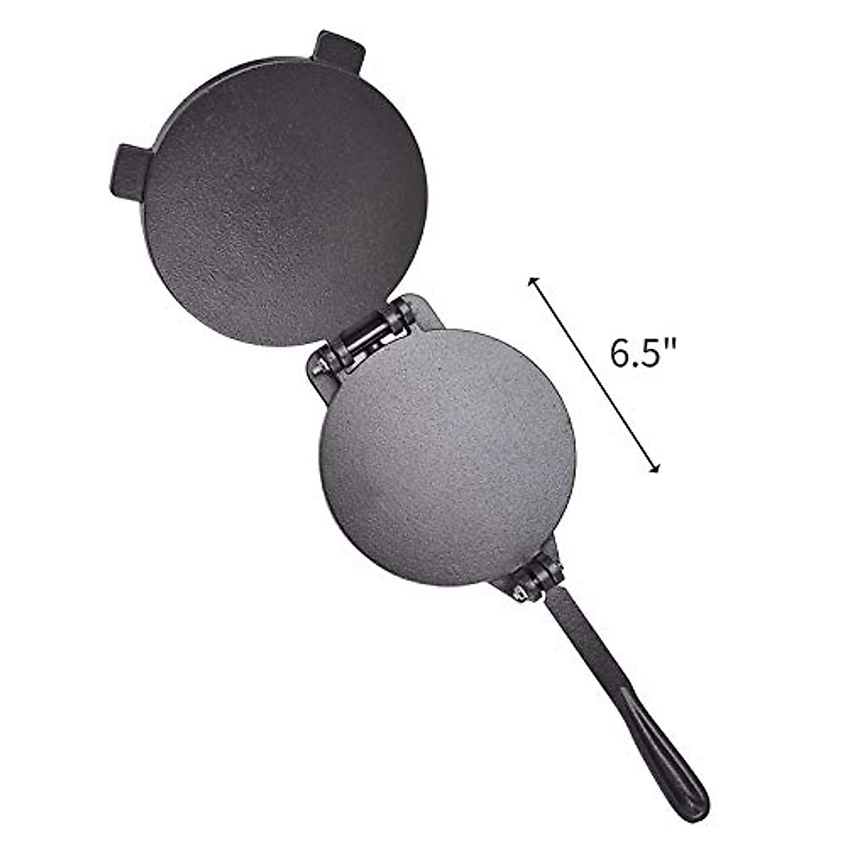 BONROB Cast Iron 7.5 Inch, Tortilla Maker, Press, Pataconera Seasoned for Corn, Flour or Gluten-Free Doughs, Black USA