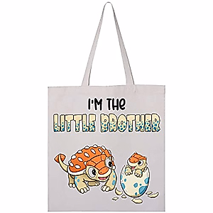 Inktastic I'm the Little Brother Ankylosaurus Bros Tote Bag White 3e829
