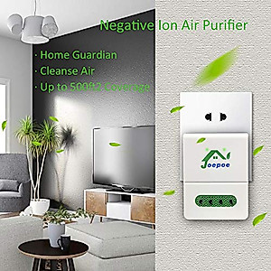 Joepoe Ionizer Air Purifier/ Plug In Air Purifier with Ion Technology Output Up to 32 Million Anions Per Second,Filterless Ion Air Purifier Plug In Home/Office Cleanse: Odors,Smell and More(3Pack)
