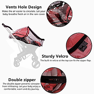 Baby Car Seat Stroller Rain Cover for Doona, Baby Stroller Transparent Travel Raincover Car Seat Accessory, Infant Pushchair Buggy Ventilated Rain Weather Shield with Easy Access Zipper for Doona