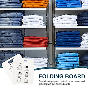 VICASKY Laundry Folder 2Pcs Shirt Folding Board Cardboard Clothes Folder PP Simple Laundry Folding Helper Tool Board T Shirts Dress Shirts（White） Laundry Organization