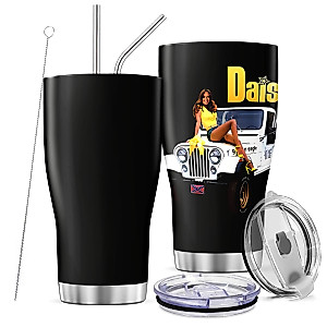 Tumbler 30 Oz Daisy Coffee Duke Stainless And Insulated Dixie Steel with Lid and Straw