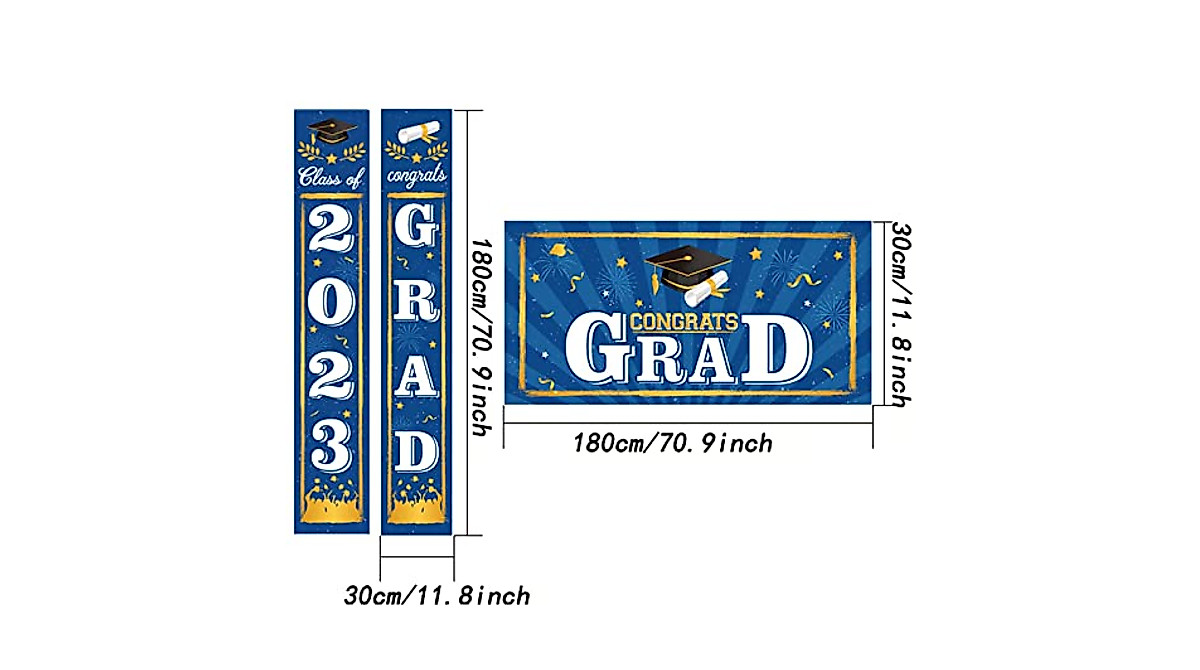 Celebrate Graduation 2023 with Durable Blue Banner Set | RONRONS