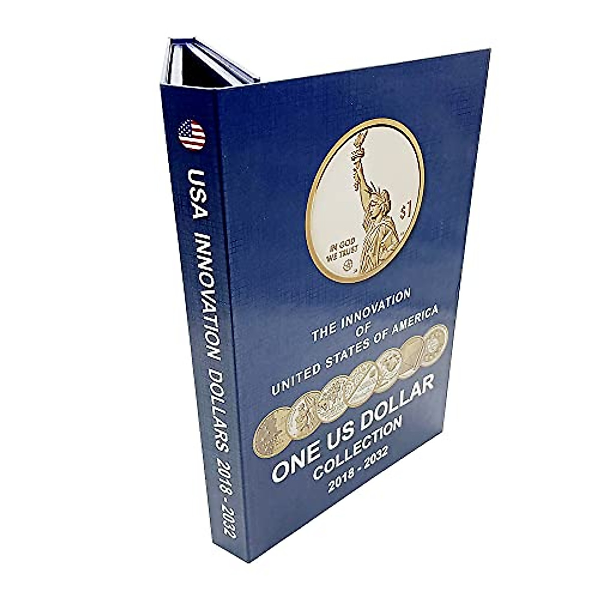 Ewind 2020 Hardcover with Foam Inner Coin Collection Album for USA Coins (Innovation Dollar), 253mm x 354mm x 21mm