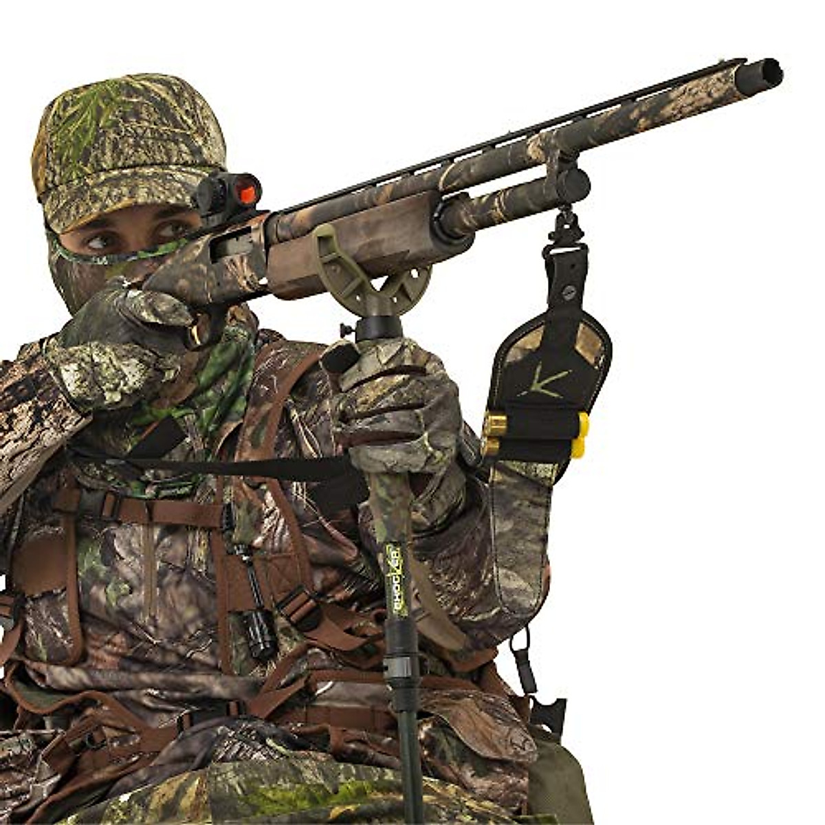 Allen Company The Shocker Tom Taker Click-Stix Shooting Stick by Allen, Collapsible Hunting Monopod, 36 inches, Green (21927)