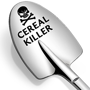 Funny Christmas Gifts for Men Stocking Stuffers, Mens Birthday Gifts for Him, Boyfriend, Husband, Unique Gifts for Dad, Grandpa, Gag Gifts Cereal Killer Spoon