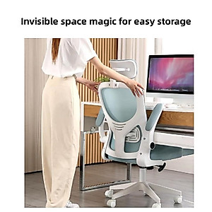 Office Chair Computer Chair Household Long Sitting Learning Chair Swivel Chair Lifting Backrest Conference Chair Ergonomic Chair (Black)