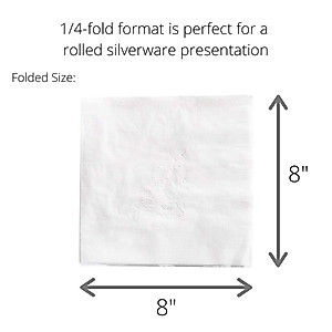 GEORGIA-PACIFIC Dixie 1/4-Fold 2-Ply Dinner Napkin (Previously Acclaim) by PRO (Georgia-Pacific), White, 36202, 500 Napkins Per Pack, 8 Packs Per Case