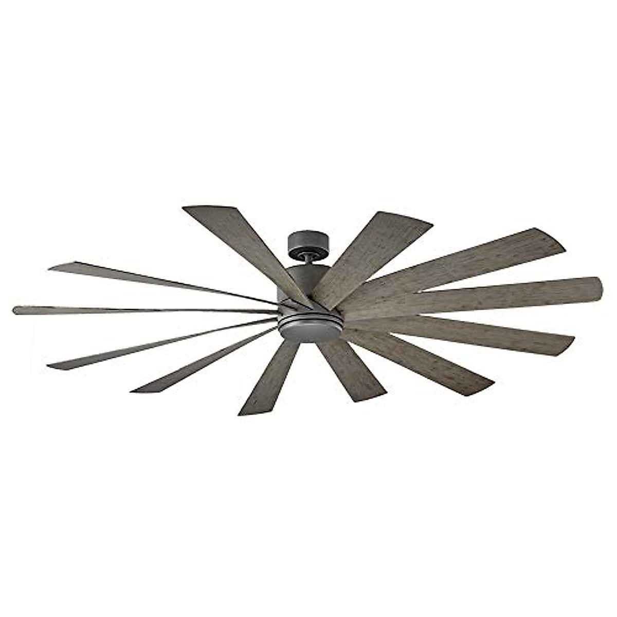 Modern Forms FR-W1815-80L-GH/WG Windflower 80 Inch 12 Blade Indoor/Outdoor Smart Fan with Six Speed DC Motor and LED Light in Graphite Finish Works with Nest, Ecobee, Google Home and iOS/Android App,