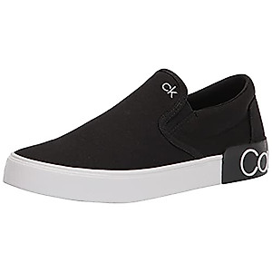 Calvin Klein Men's RYOR Sneaker, Black Canvas 962, 8