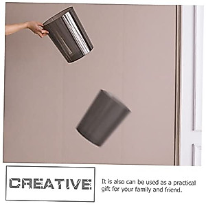 STOBOK 2pcs Decorative Kitchen Wastebasket Cans Bathroom Container Offices Paper Small Translucent Ash-bin Lidless Unique for Clear Bucket Bag Large Basket Uncovered Black Pot Bedrooms