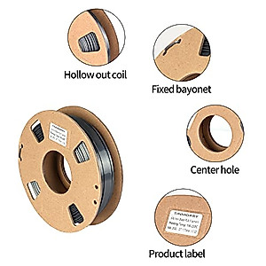 PLA 3D Printer Filament Bundle, TINMORRY Ultra Silk+ PLA Filament 1.75mm, 3D Printing Filament 250g x 5 Colors Pack, Gold+Silver+Copper+Bronze+Iron Black, Net Weight 1.25kg