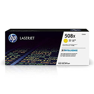 HP 508X Yellow High-yield Toner Cartridge | Works with HP Color LaserJet Enterprise M552, M553, HP Color LaserJet Enterprise MFP M577 Series | CF362X