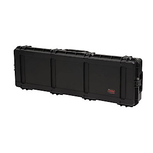 SKB iSeries 60 Inch Waterproof Utility Protective Case with Wheels, Layered Foam Interior and Stainless Steel Protector Clips, Black