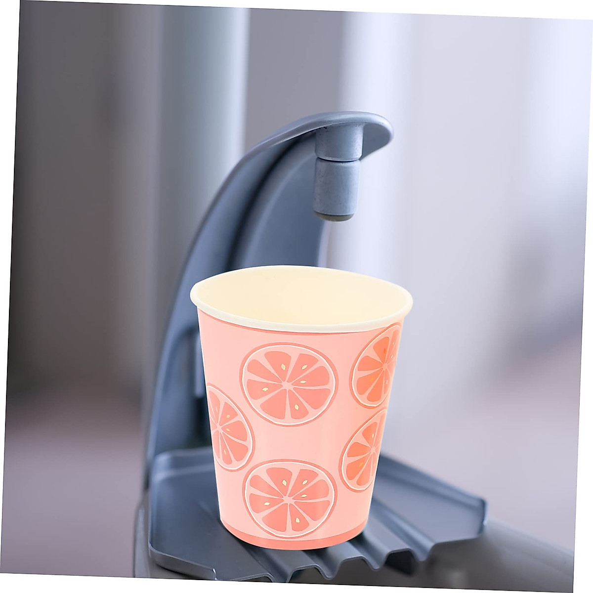 OHPHCALL Gold Embossed Mixed Color Lemon Cups Set 8Pcs Disposable Paper Drink Cups Compact Juice Storage for Party Supplies