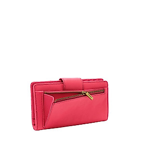 Fossil Logan Tab Clutch Wallet, Cherry Quilted