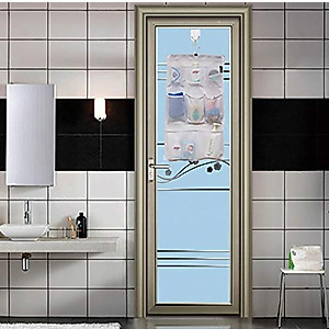 MISSLO 8 Pockets Mesh Shower Organizer Hanging Caddy with Rotating Hanger Quick Dry Bathroom Storage (White)