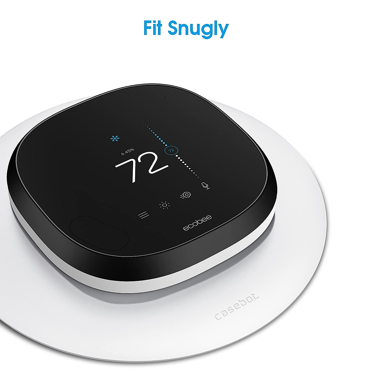 CaseBot Wall Plate for Ecobee 4 Smart Thermostat & Ecobee SmartThermostat, Practical and Stylish Bracket Cover Mount Holder (White)