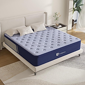 Avenco Twin Size Mattress, 10 Inch Hybrid Twin Mattress in a Box for Pressure Relief & Sound Sleep, Individually Wrapped Pocket Coils Innerspring Mattress for Motion Isolation, Medium Firm