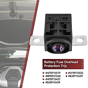 NEWHOW 4F0915519 Battery Fuse Box Overload Protection Trip Replacement for Audi A3 A4 A5 A6 A8 Q5 Q7 TT RS4 RS5 RS6 RS7 Replace 8P0937548, 4F0915457, 8J0915459